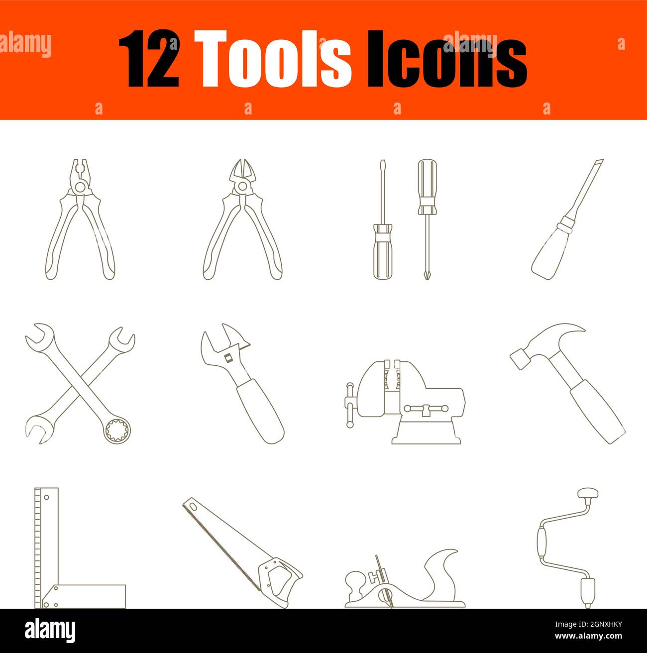 Tools Icon Set Stock Vector Image & Art - Alamy