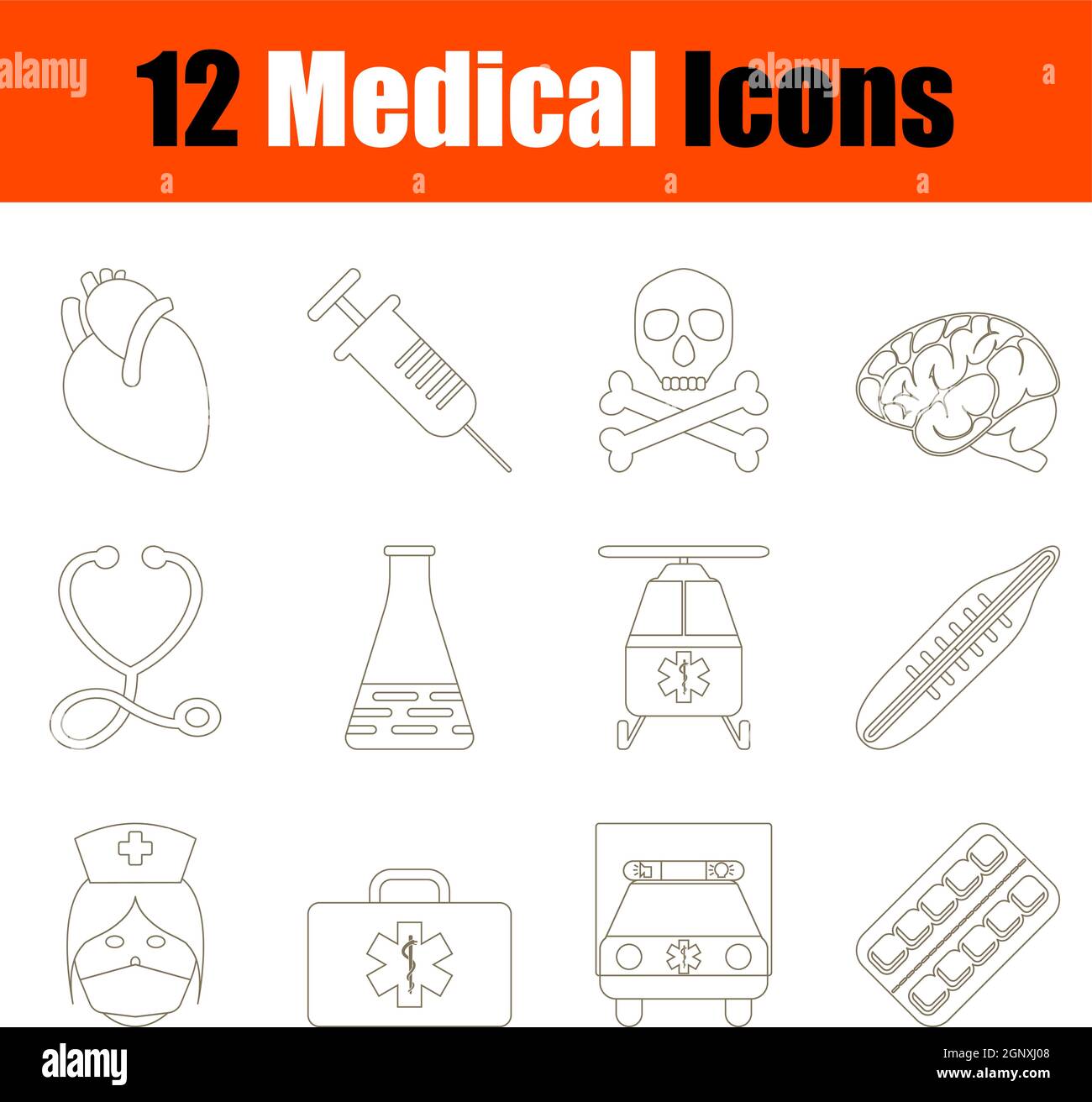 Medical Icon Set Stock Vector Image & Art - Alamy