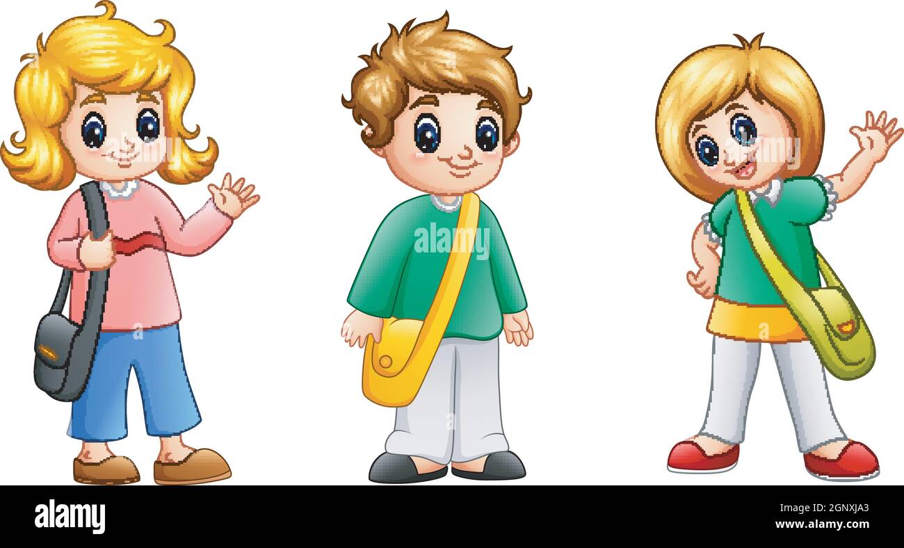 Cute School Kids Clip Art