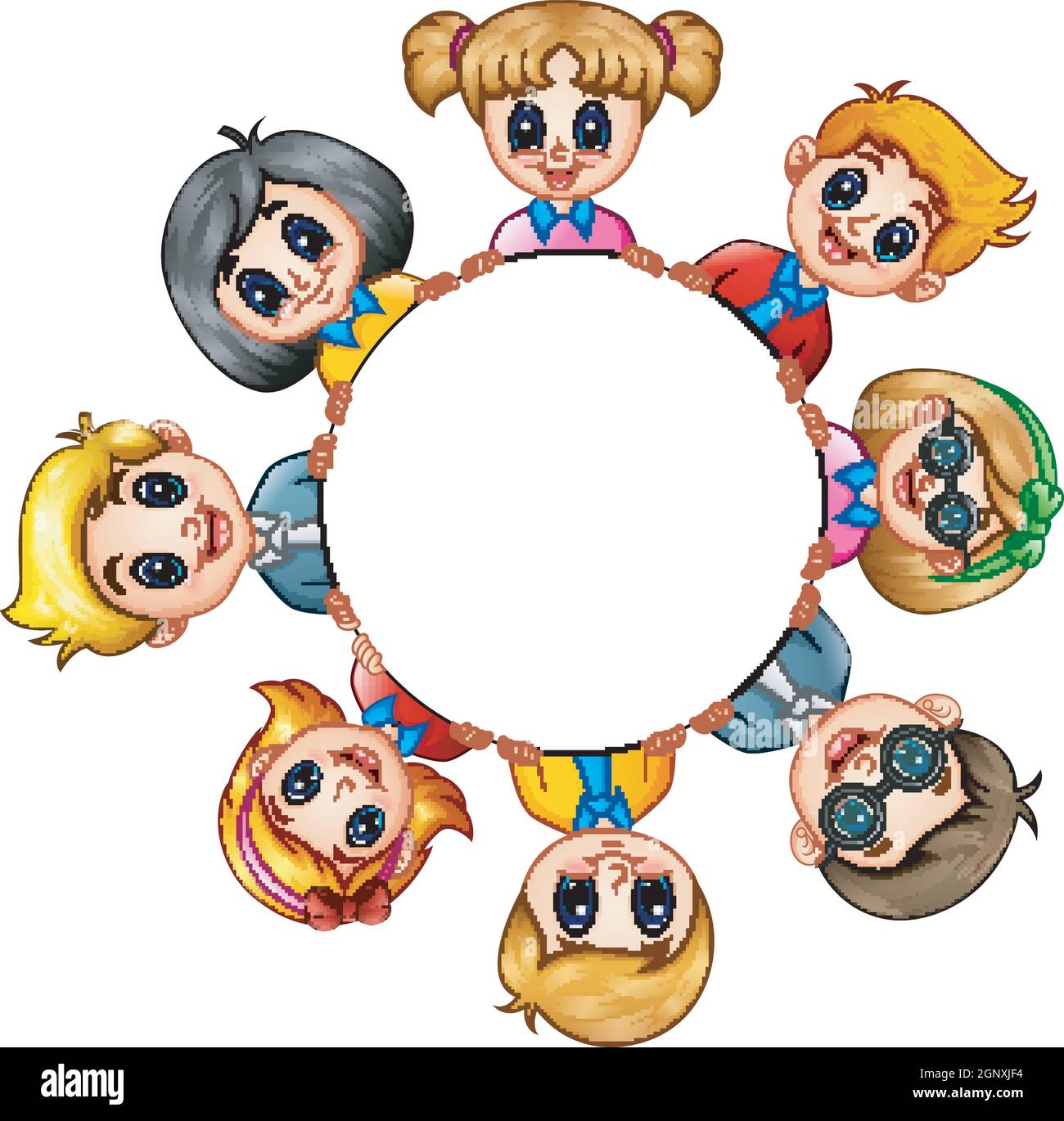 Cartoon kids holding sign hi-res stock photography and images - Alamy