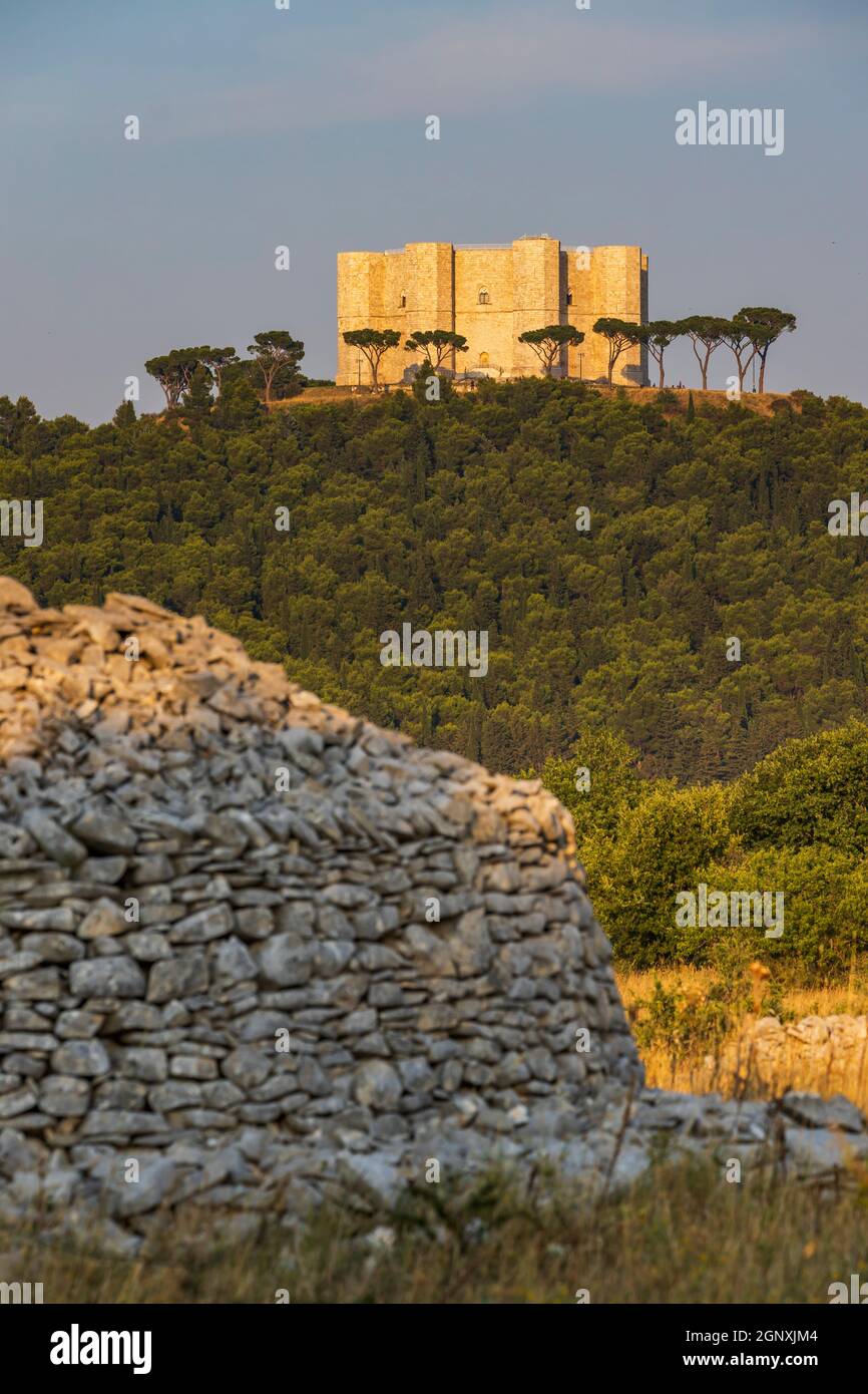 Castel del Monte, castle built in an octagonal shape by the Holy Roman ...