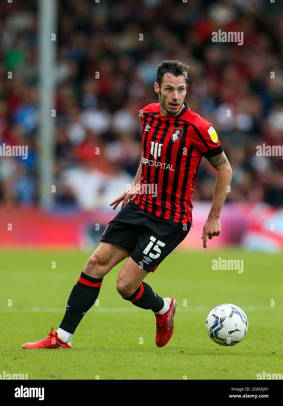 Bournemouth's Adam Smith in action during the Sky Bet Championship ...