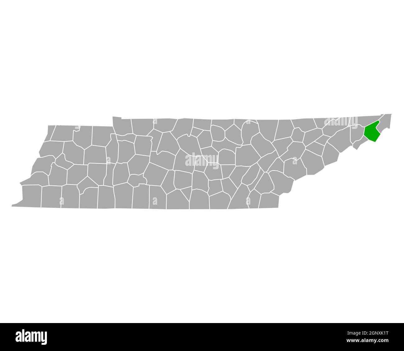 Map of Carter in Tennessee Stock Photo - Alamy
