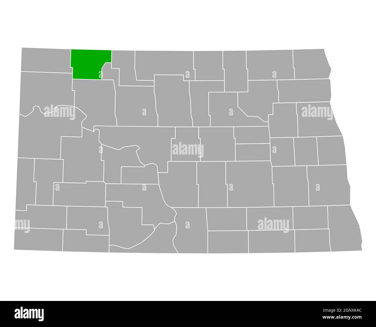 Map of Burke in North Dakota Stock Photo - Alamy