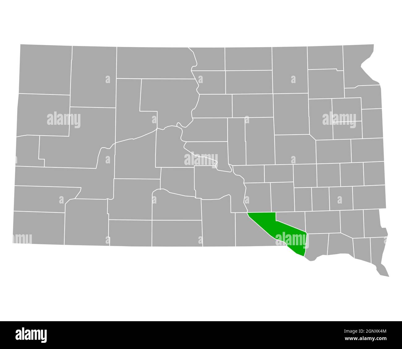 Map of Charles Mix in South Dakota Stock Photo - Alamy