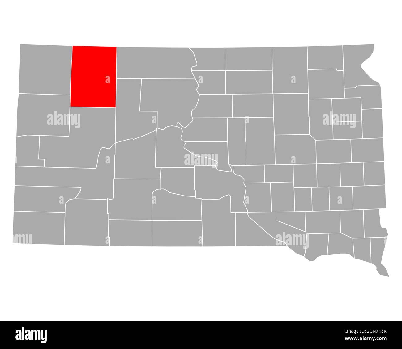 Map of Perkins in South Dakota Stock Photo - Alamy