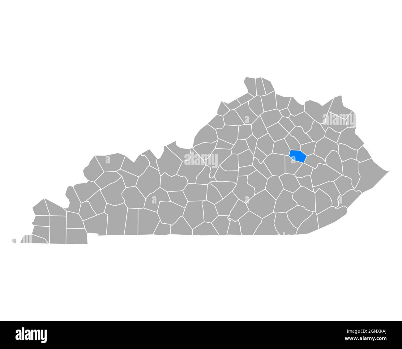Map of Powell in Kentucky Stock Photo - Alamy