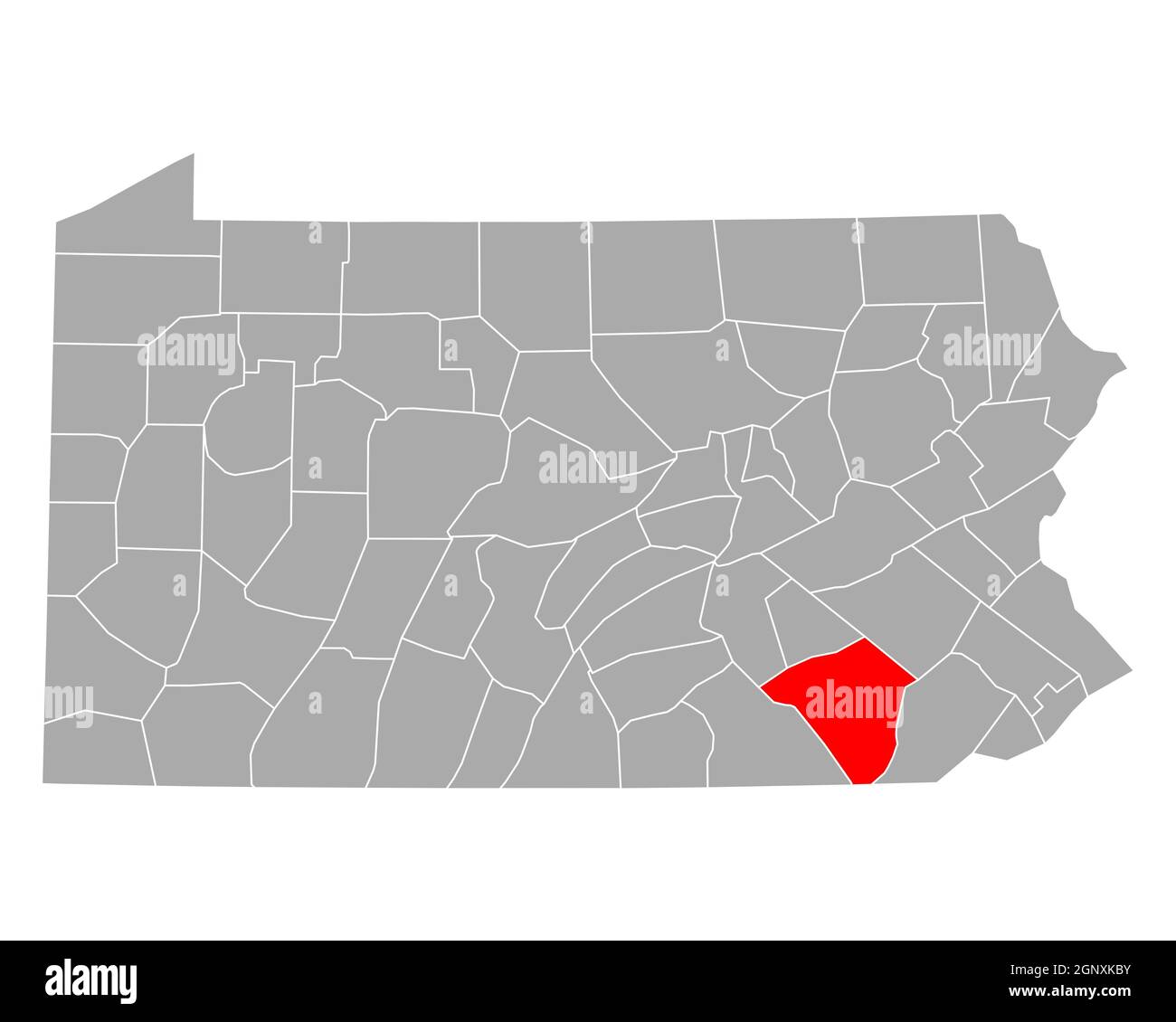 Map of Lancaster in Pennsylvania Stock Photo - Alamy