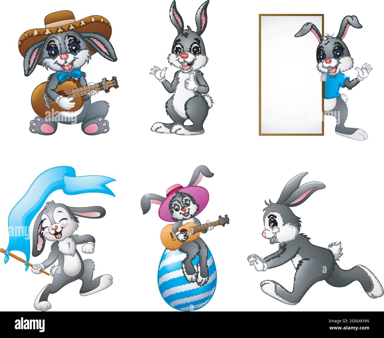 Cartoon bunnies hi-res stock photography and images - Alamy