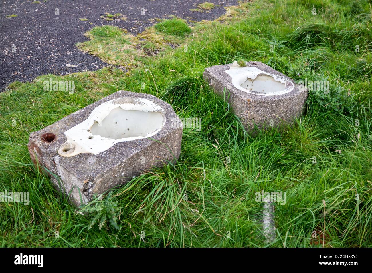 Toilets that are build in concrete at Lenan, County Donegal - Ireland ...