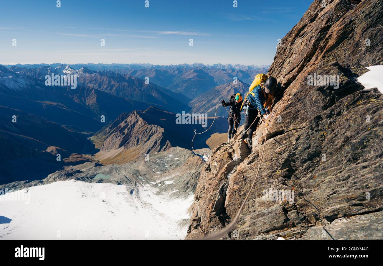 Alpine mountain climbing woman hi-res stock photography and images - Alamy