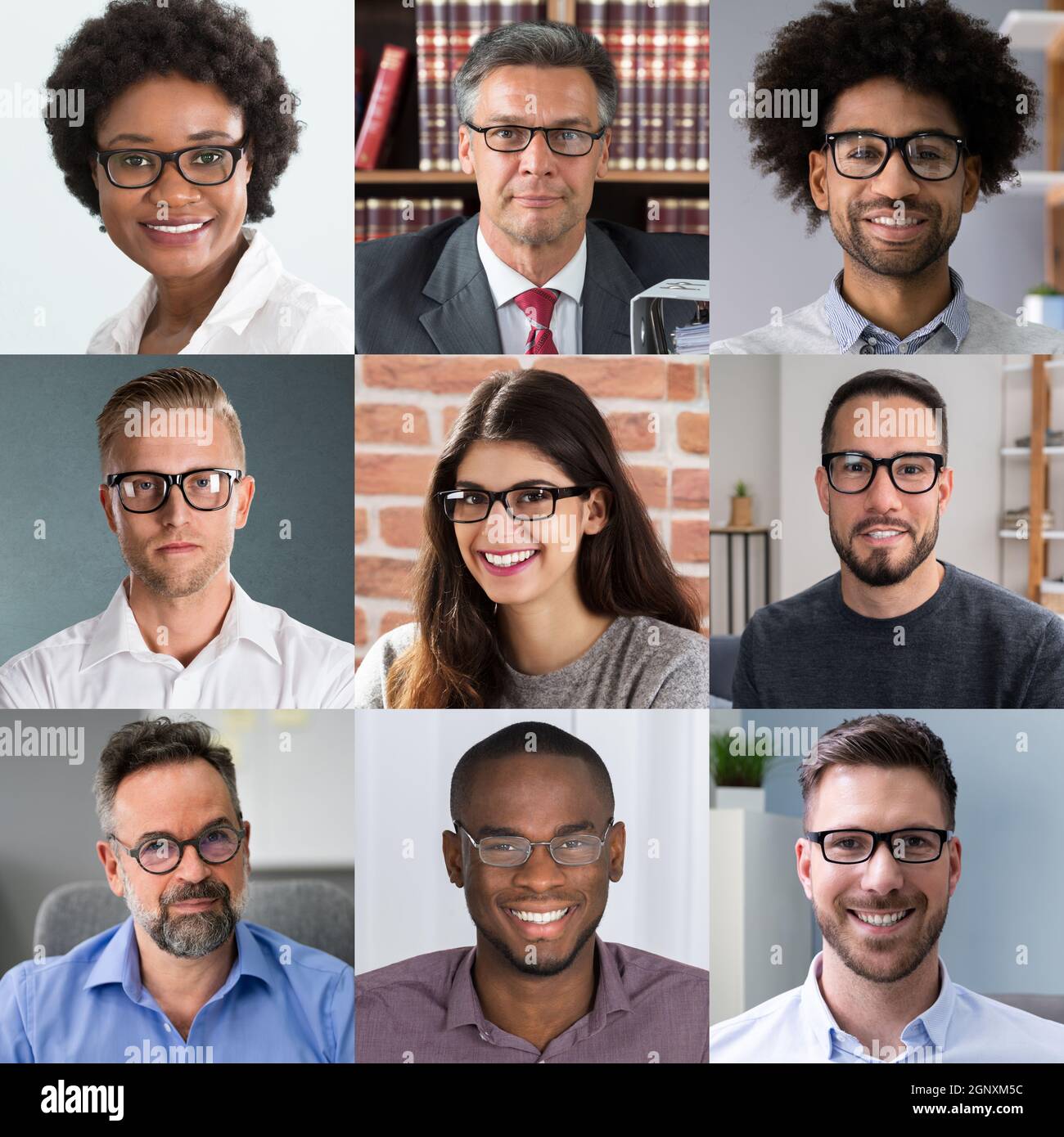 Diverse Business People Avatar Portrait Collage Photo Stock Photo - Alamy