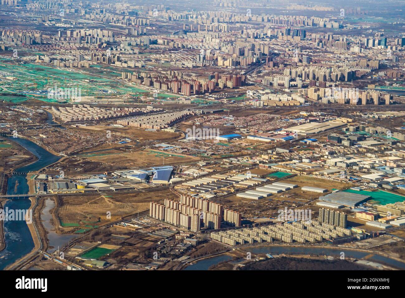 Beijing, China in the residential area which is visible from an ...