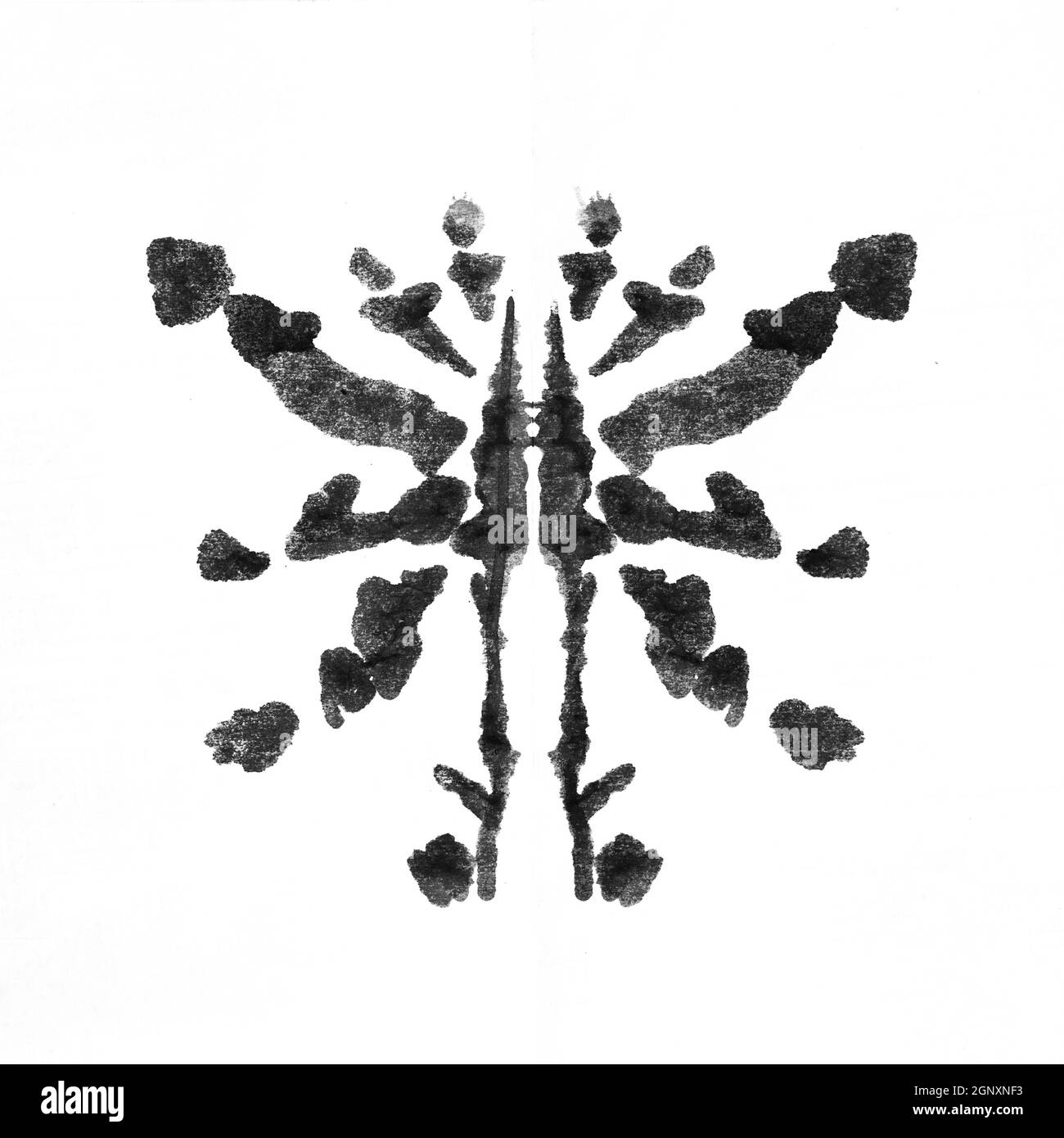 Rorschach inkblot test, symmetric illustration made of watercolor and ...