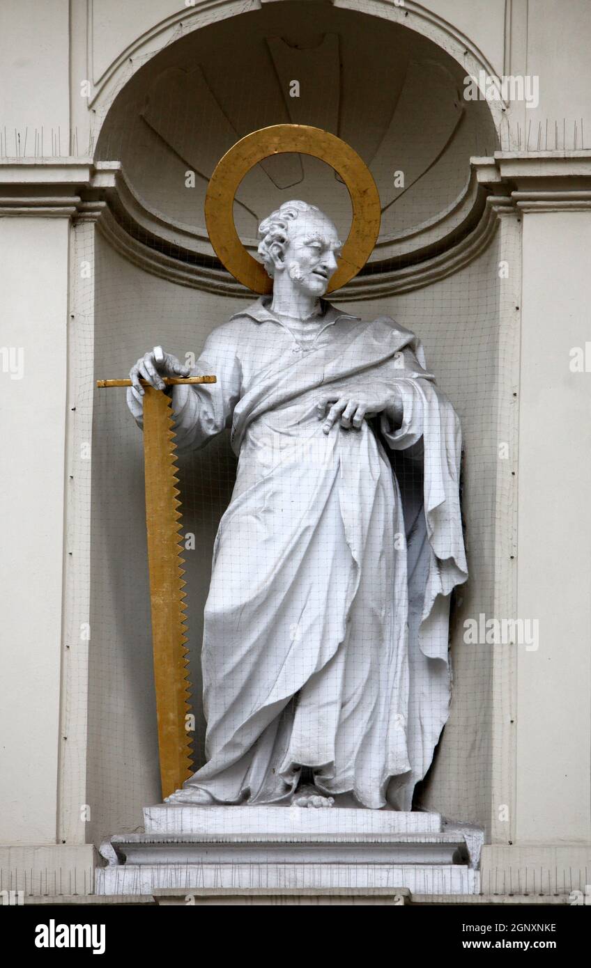 St. Simon the Apostle, Church of Saint Peter, Vienna - Austria Stock ...