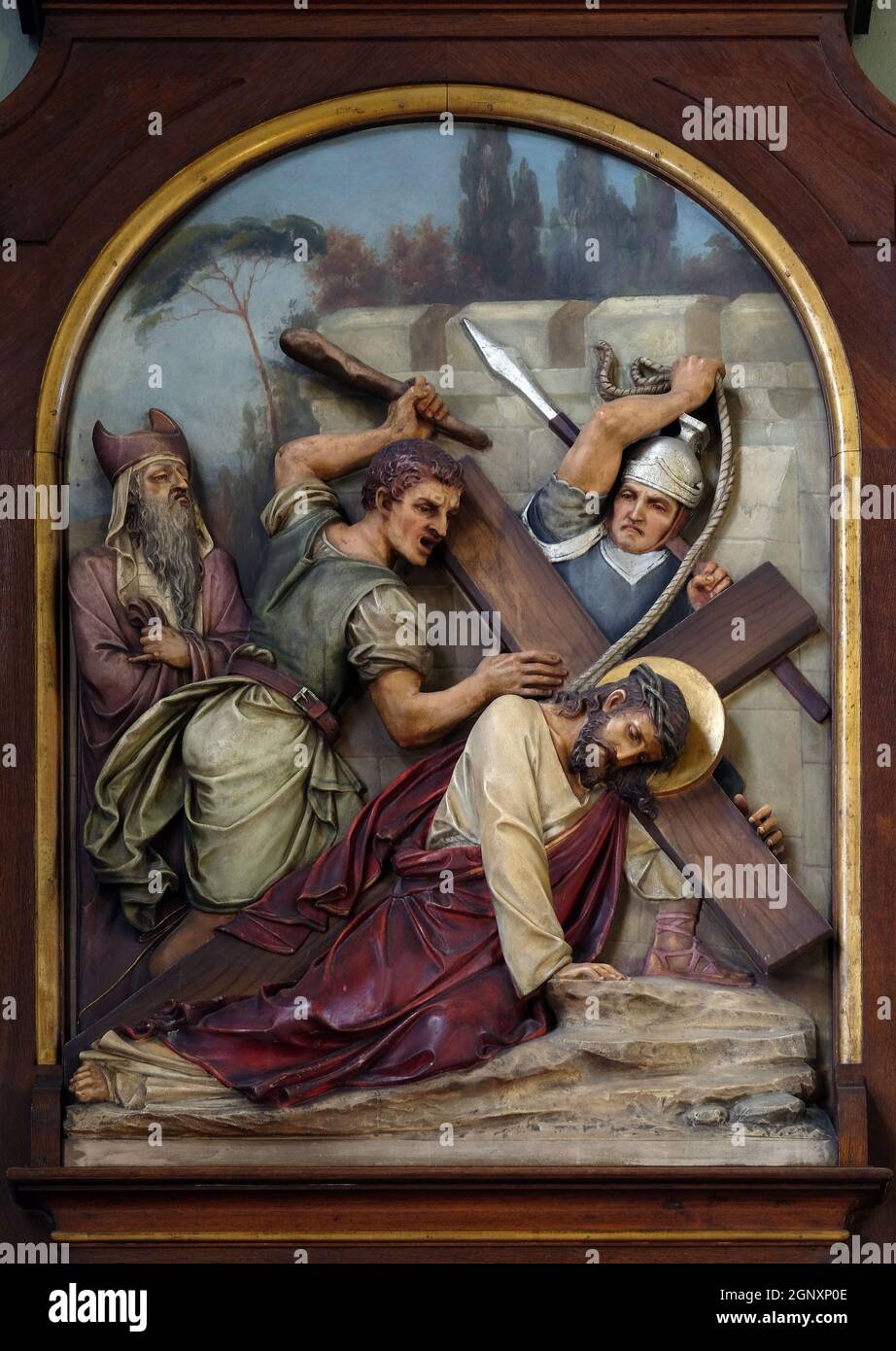 Jesus falls the second time hi-res stock photography and images - Alamy