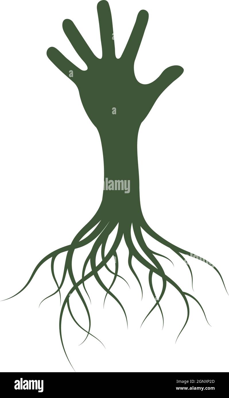 hand root icon logo template vector Stock Vector Image & Art - Alamy