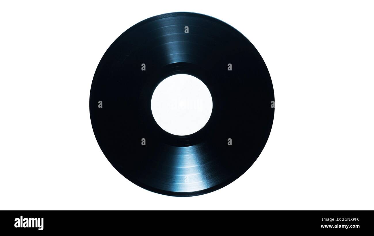 Retro vinyl record on a white background Stock Photo - Alamy