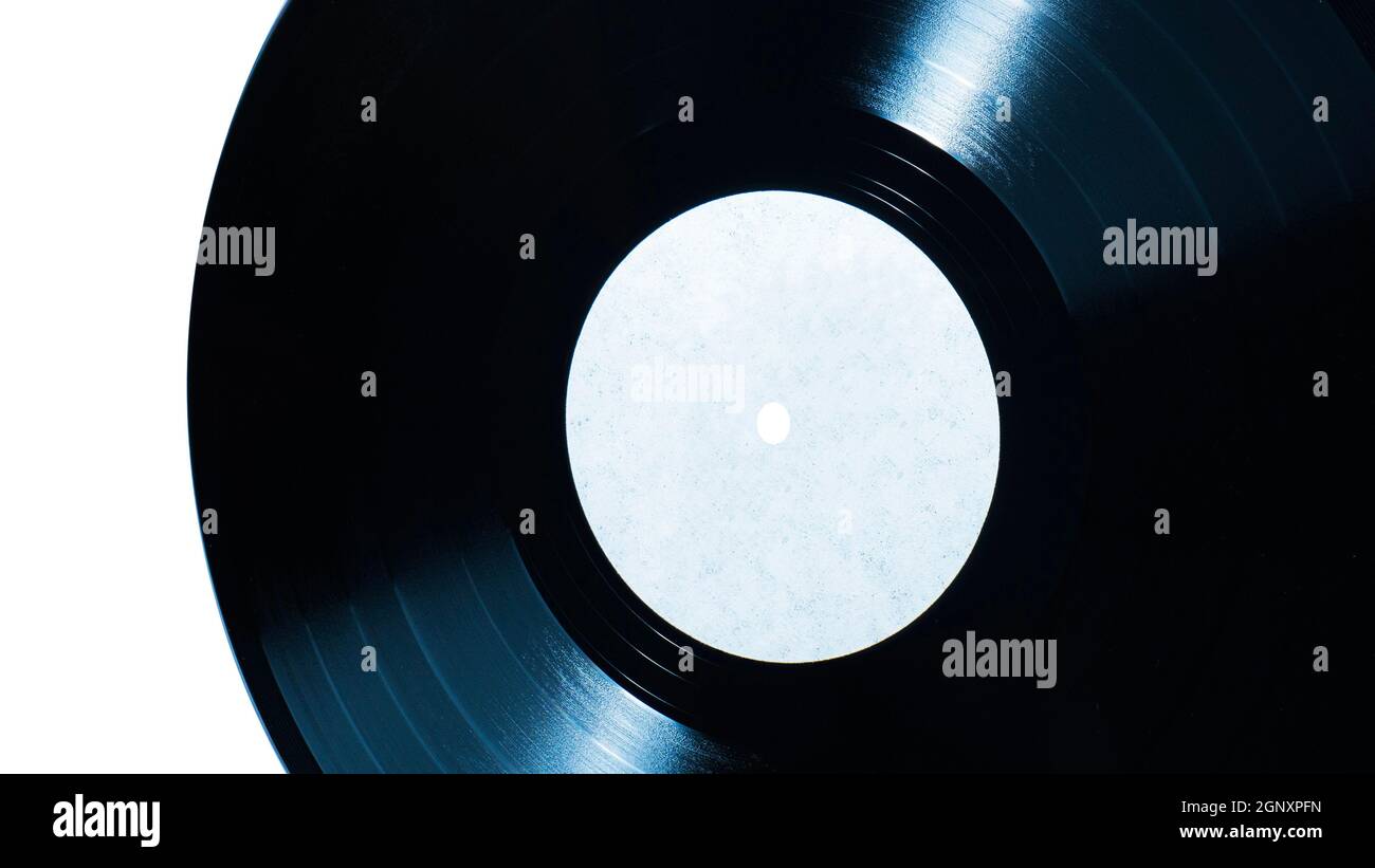 Retro vinyl record on a white background Stock Photo - Alamy