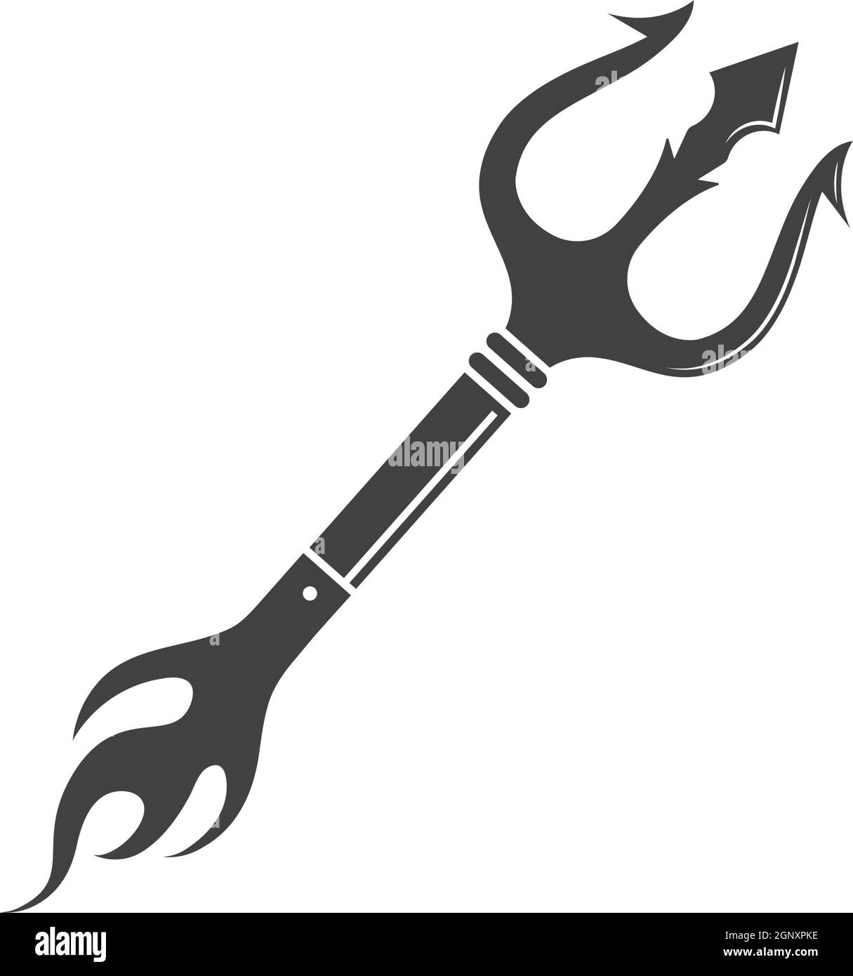 Trident Logo Template vector icon illustration Stock Vector Image & Art ...