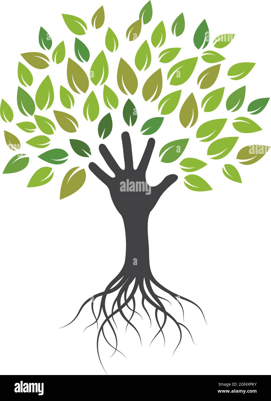 hand Tree icon logo template vector Stock Vector Image & Art - Alamy