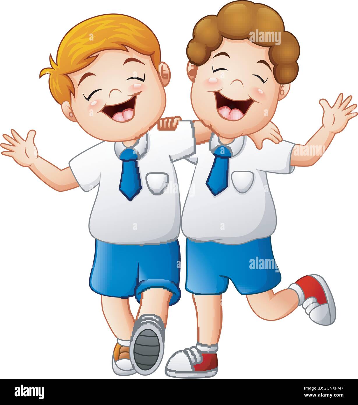 Back school cartoon kids walking hi-res stock photography and images ...
