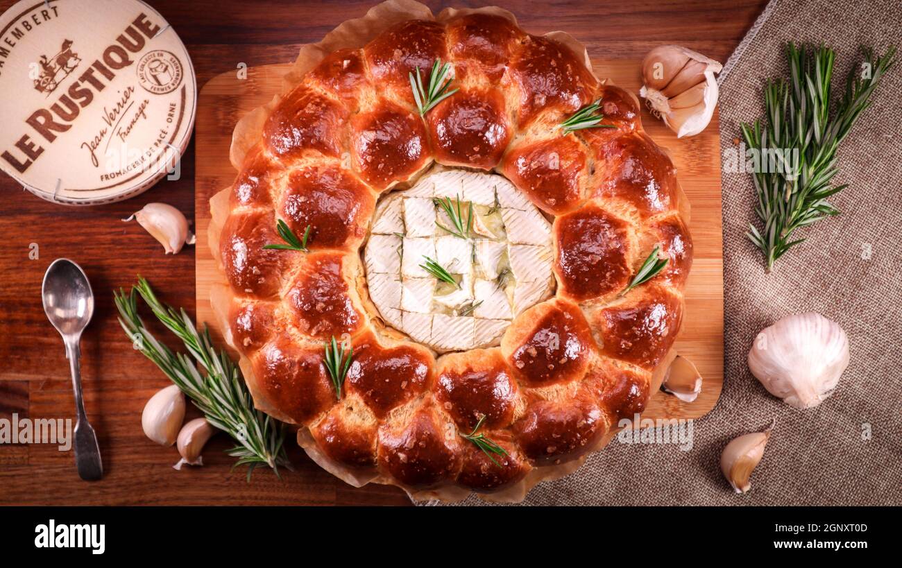 LONDON, UNITED KINGDOM - Aug 22, 2021: A festive filled brioche ...