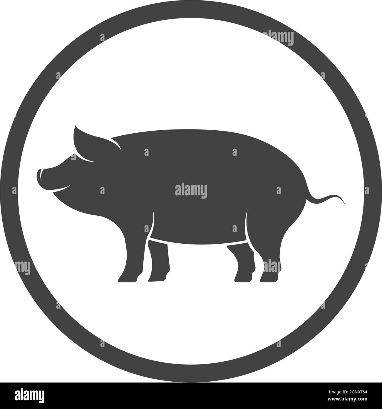 Pig icon. Pork icon. Pig vector illustration - Vector Stock Vector ...