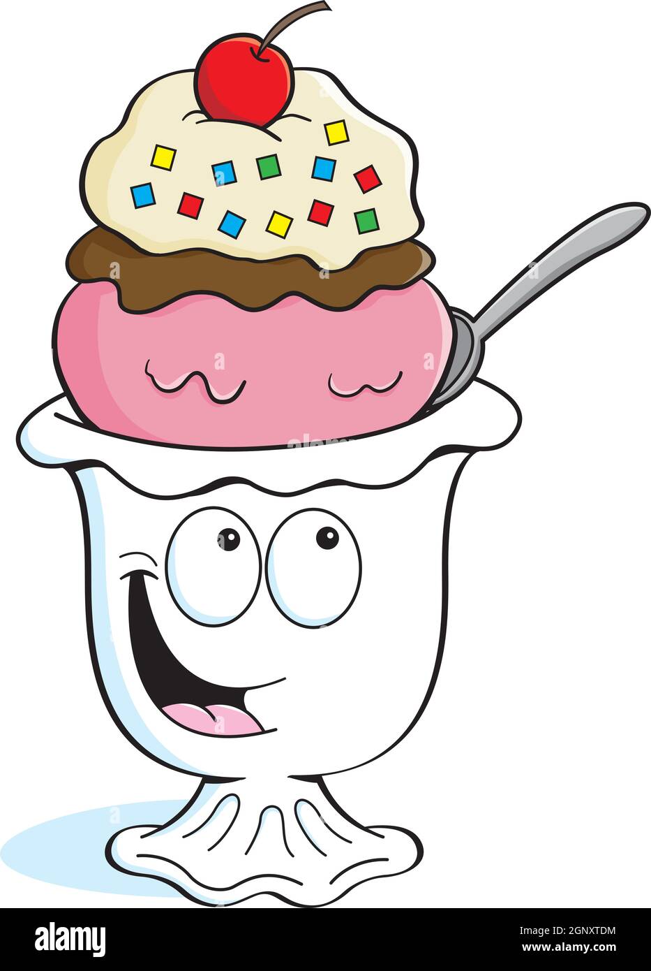 Cartoon sundae hi-res stock photography and images - Alamy