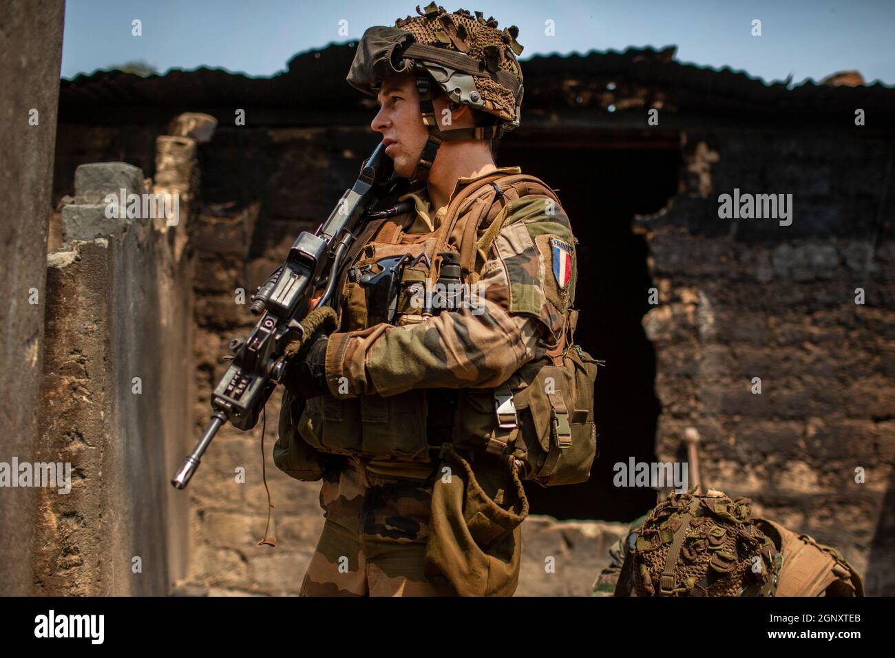 French soldiers patrolling Stock Photo - Alamy