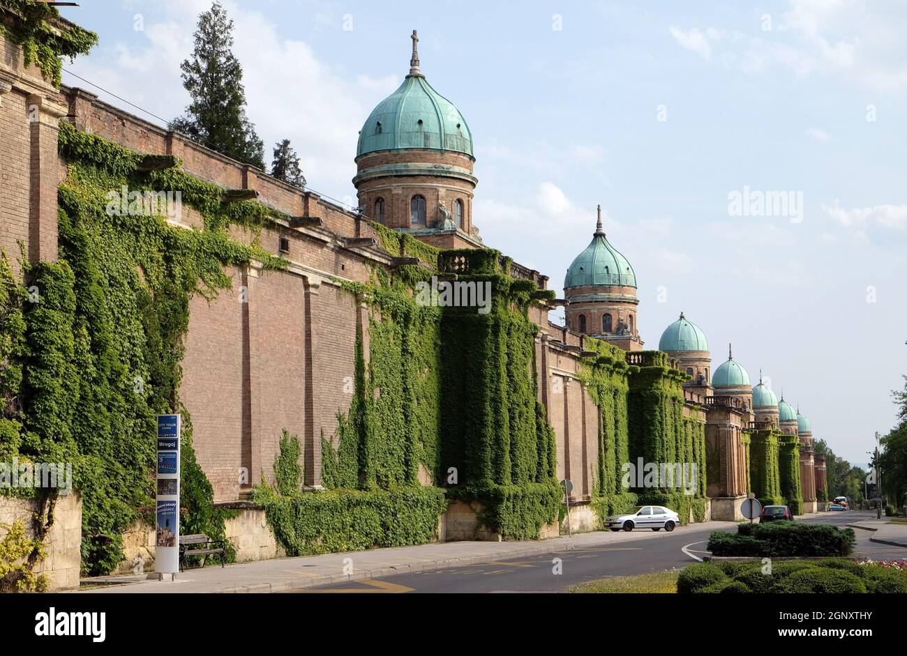 Monumental architecture of Mirogoj cemetery arcades in Zagreb, Croatia ...