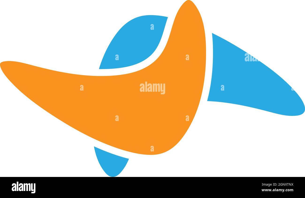 Boomerang logo icon illustration vector flat design template Stock ...