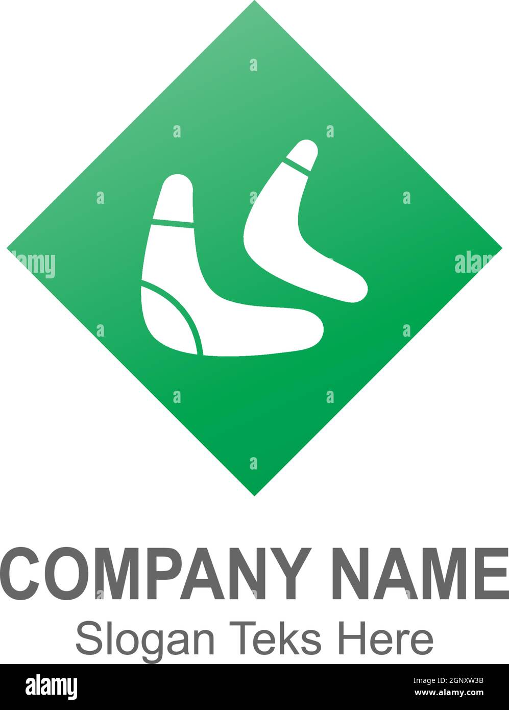 Boomerang logo icon illustration vector flat design template Stock ...