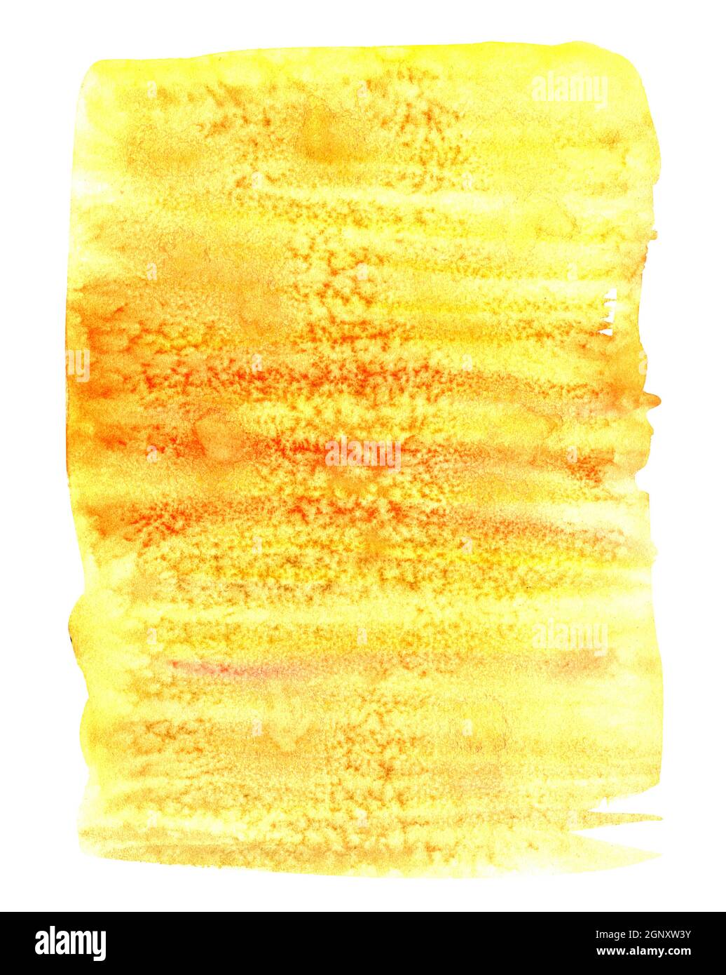 Orange watercolor background made with salt. Imitation of sand Stock ...
