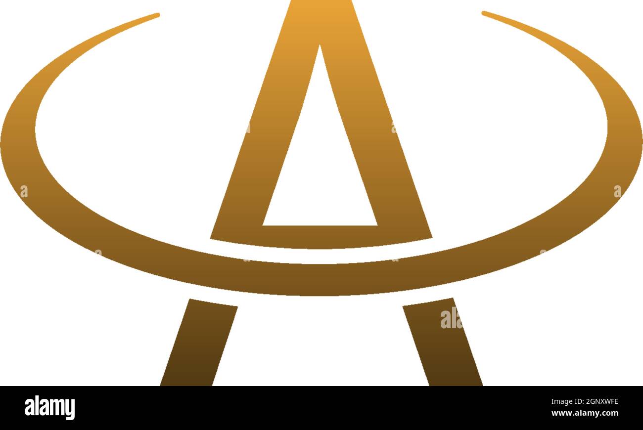 A Letter circle Logo, Concept Letter A + icon circle illustration Stock ...