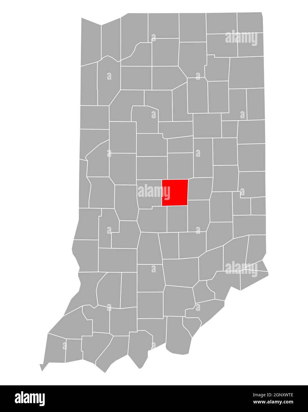 Map of Marion in Indiana Stock Photo - Alamy