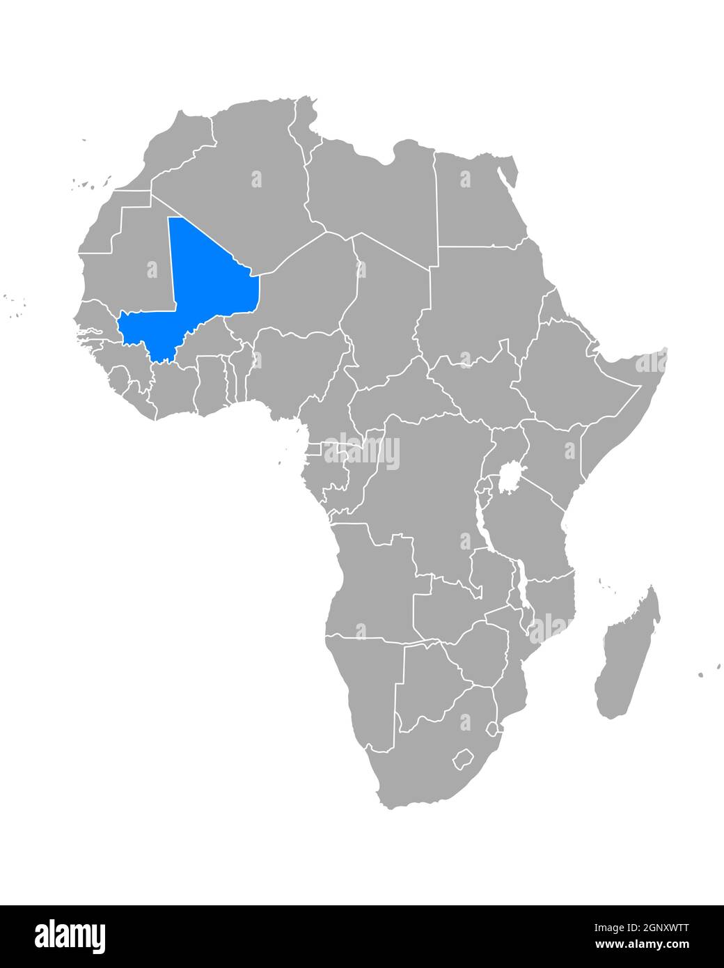 Map of Mali in Africa Stock Photo - Alamy