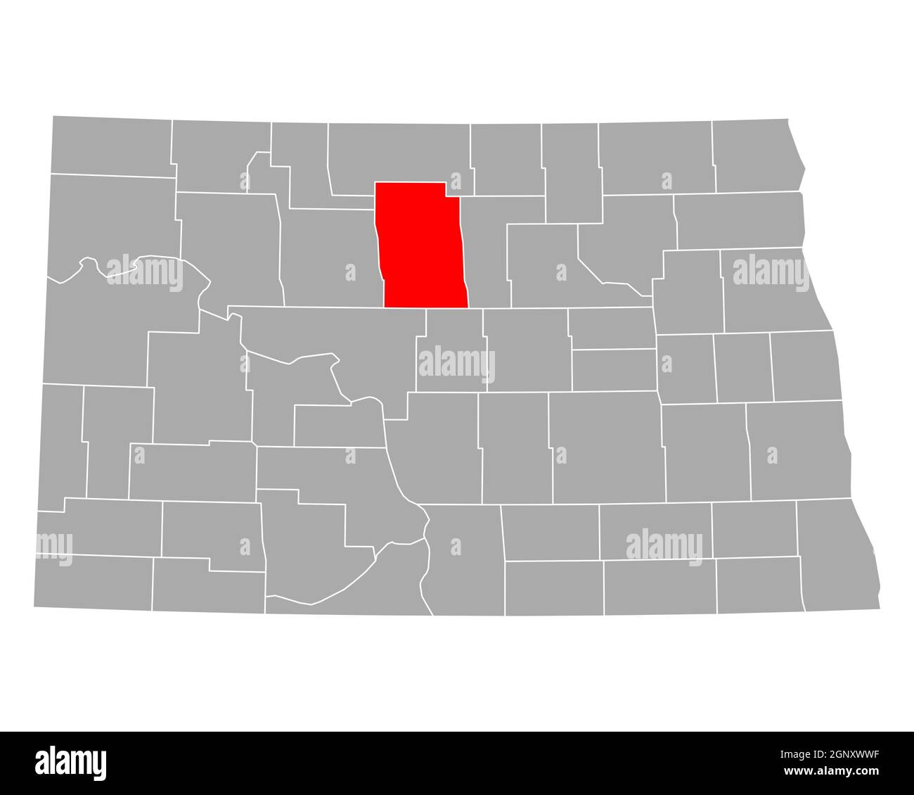 Map of McHenry in North Dakota Stock Photo - Alamy