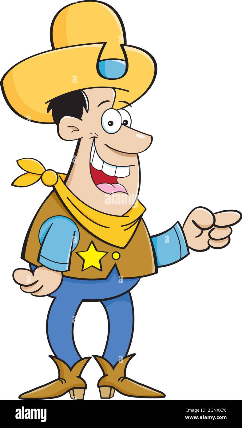 Cowboy pointing Stock Vector Images - Alamy