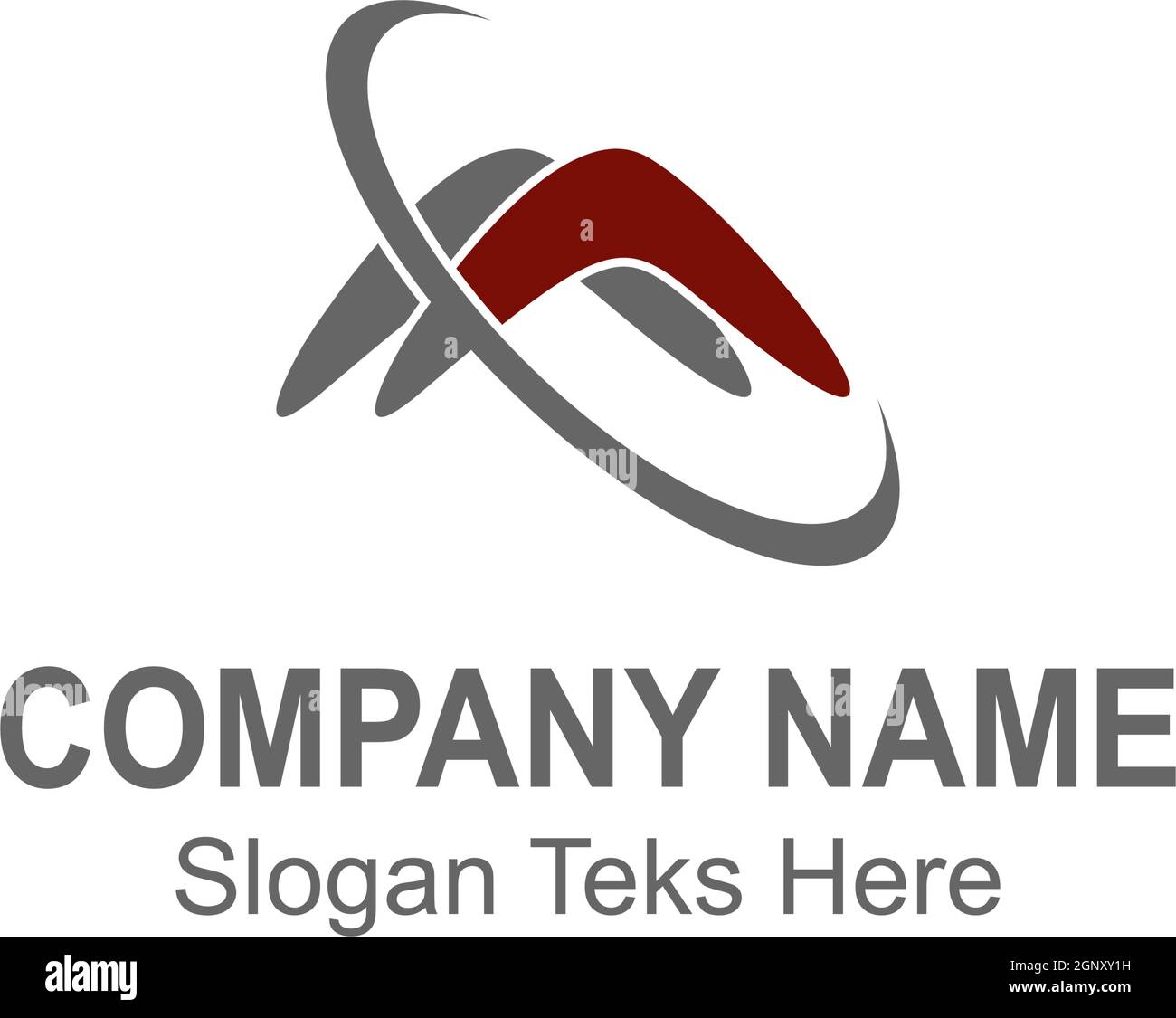 Boomerang logo icon illustration vector flat design template Stock ...