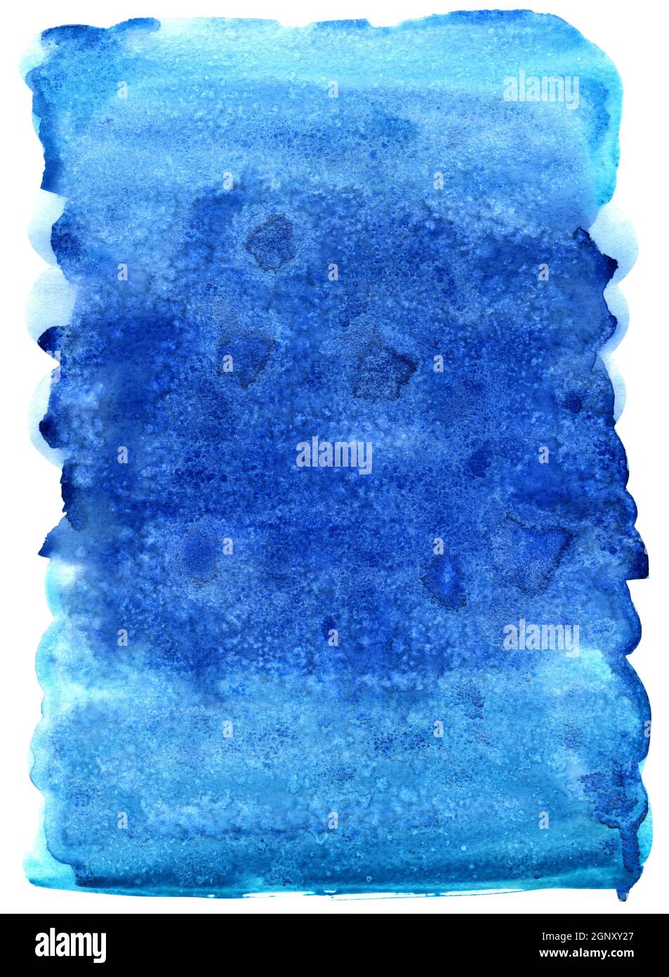 Blue watercolor background. Salt painting technique. Watercolor texture ...