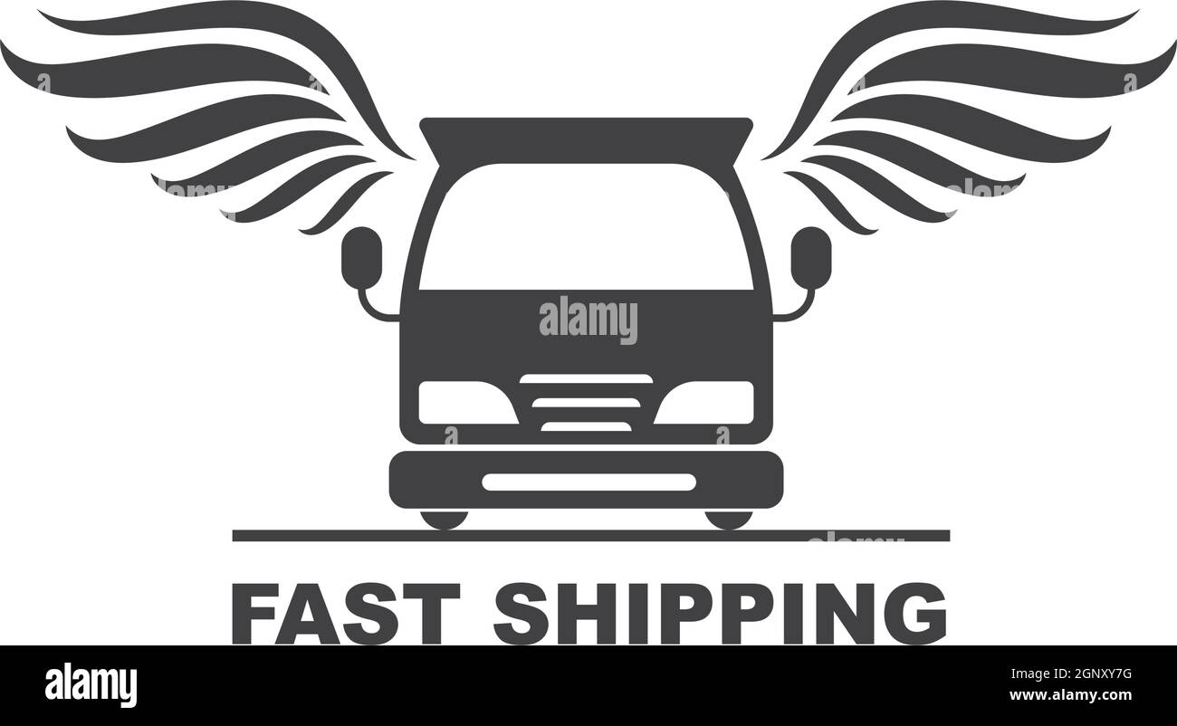 truck wings icon logo vector illustration design Stock Vector Image ...