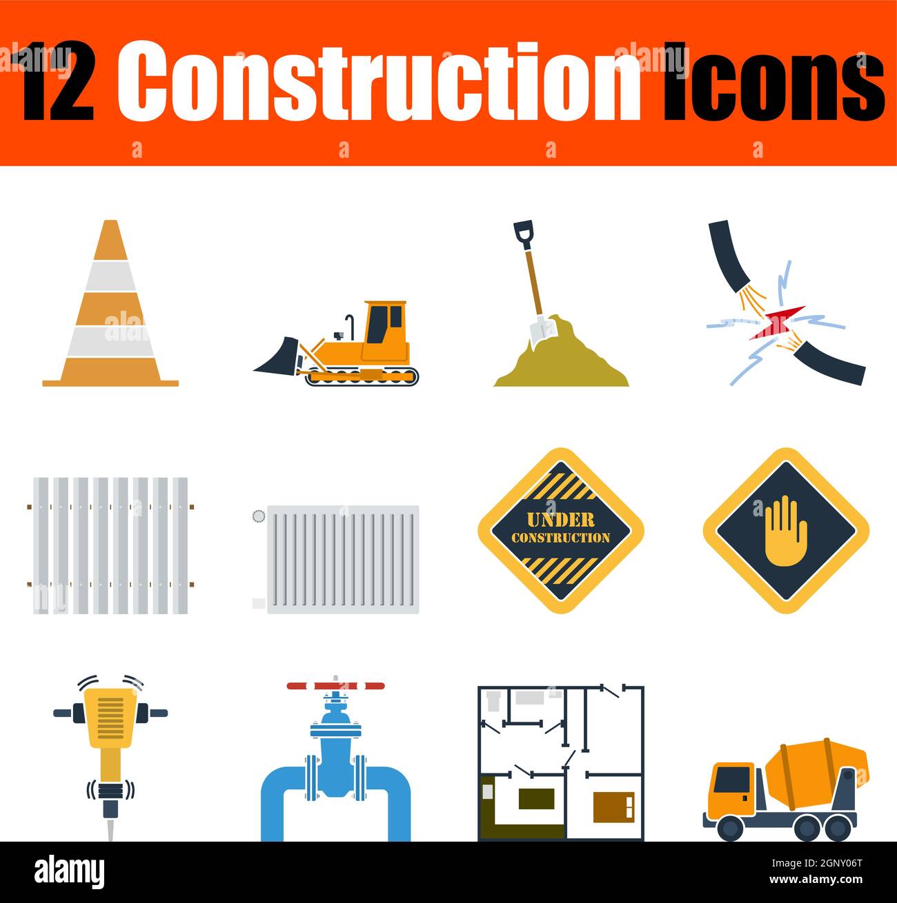 Construction Icon Set Stock Vector Image & Art - Alamy