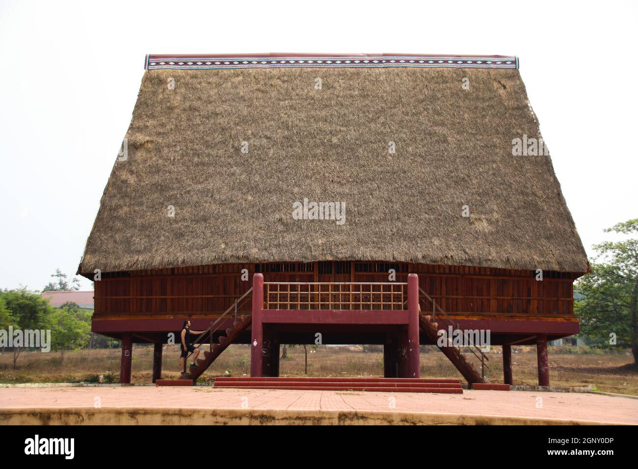 A traditional communal house in Pleiku, Vietnam Stock Photo - Alamy