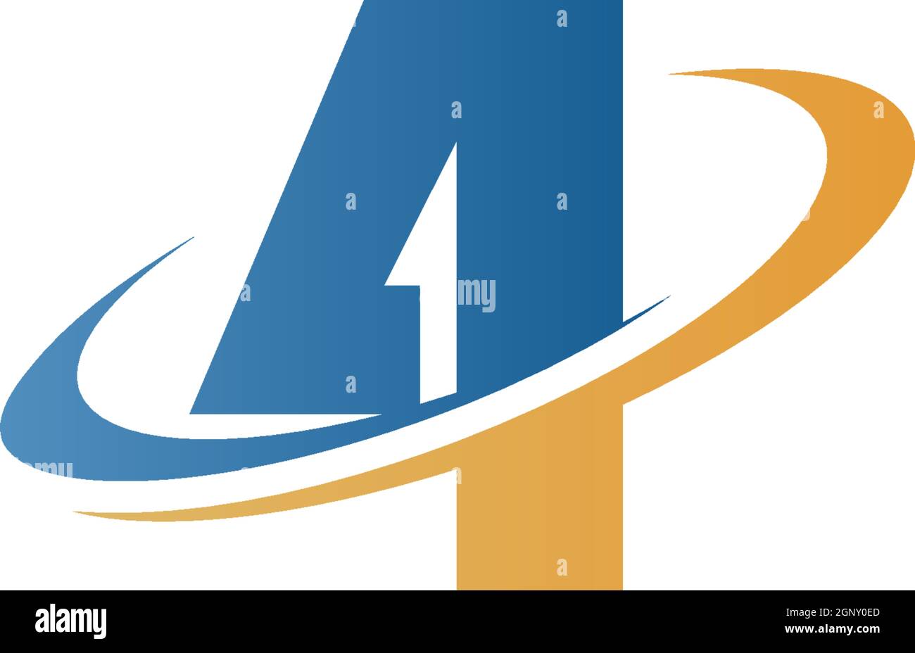 Number 4 circle Logo, Concept Number 4 + icon circle vector Stock ...