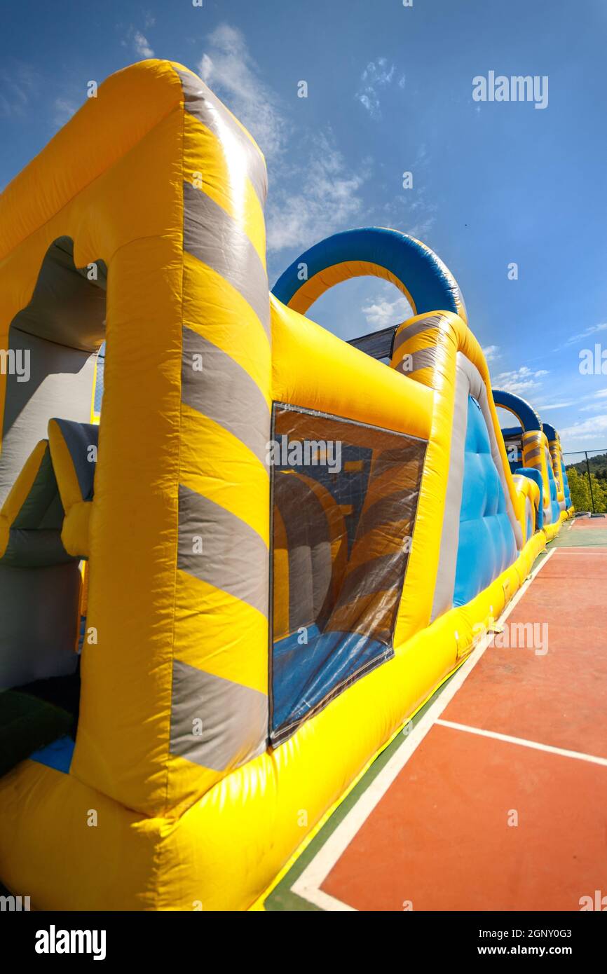 Inflatable obstacle course hi-res stock photography and images - Alamy