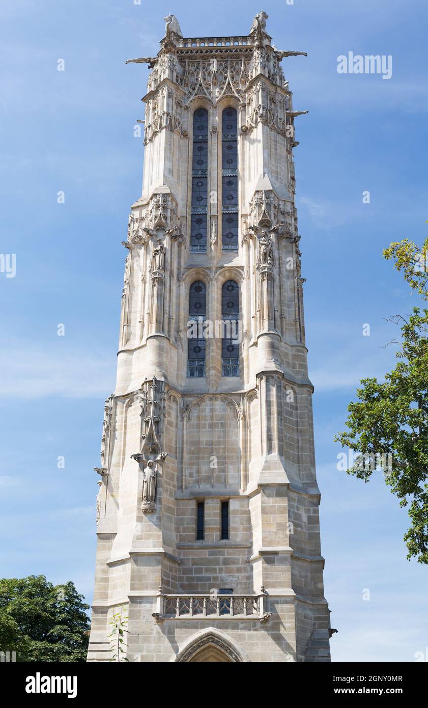The famous Saint Jacques Tower in Paris Stock Photo - Alamy