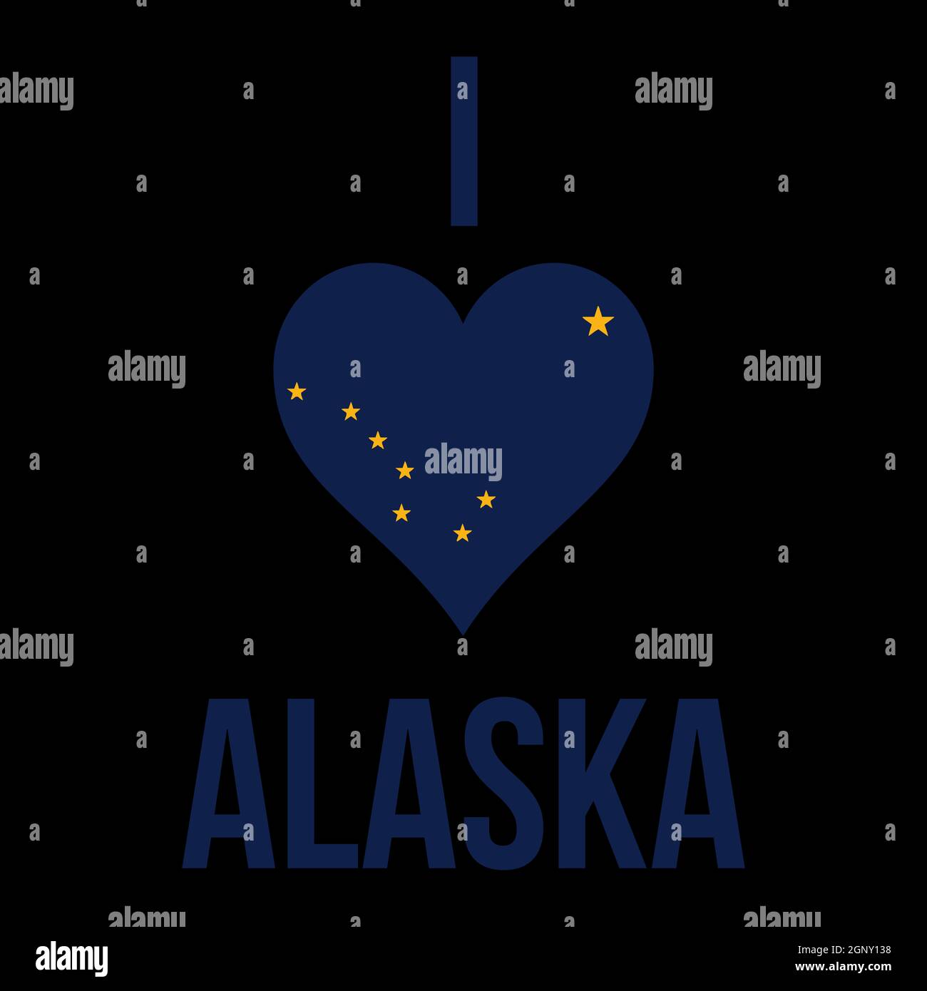 I love Alaska Stock Photo - Alamy