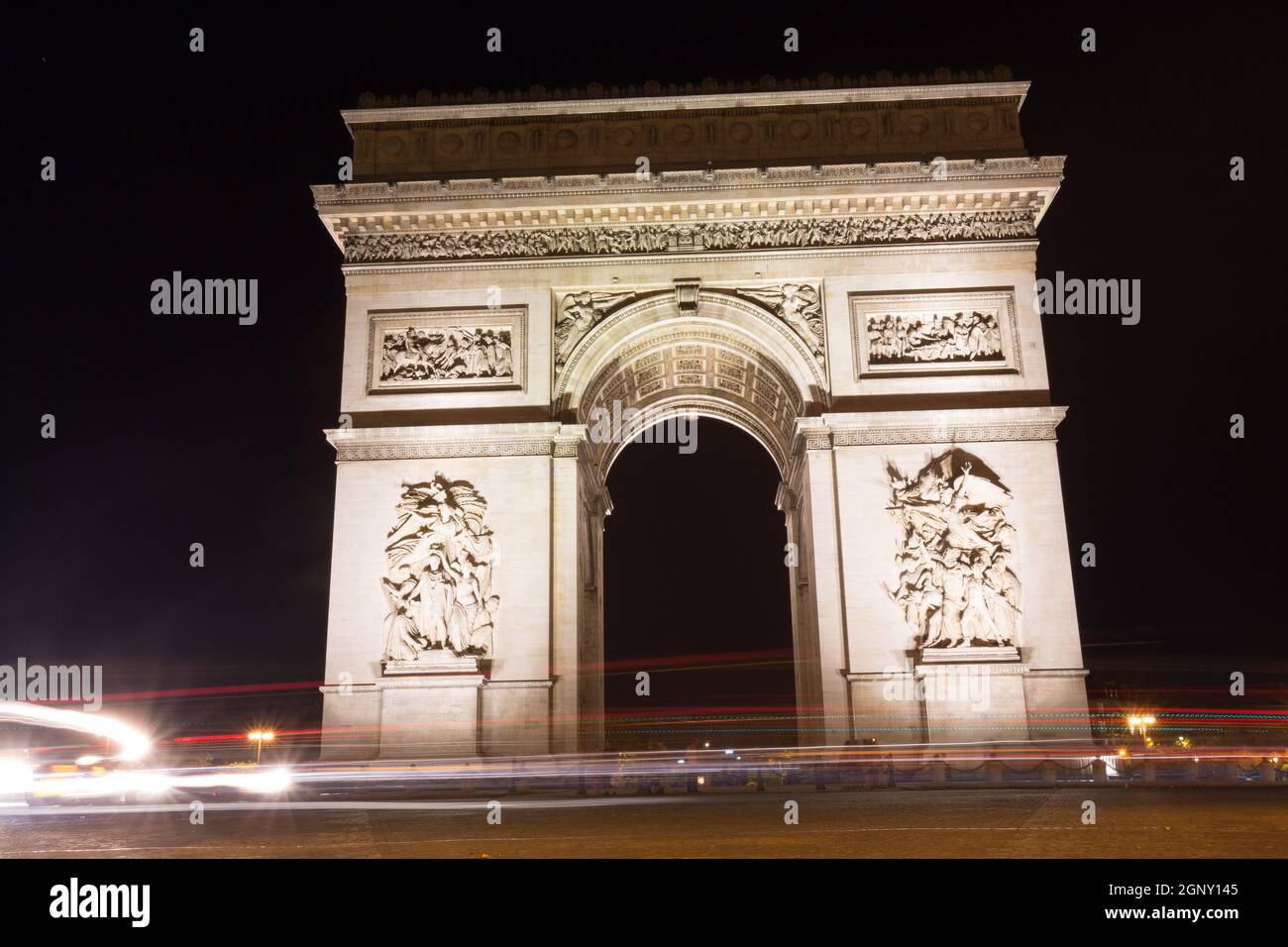 The Famous Arc de Triomphe in Paris, France in the summer of 2016 Stock ...