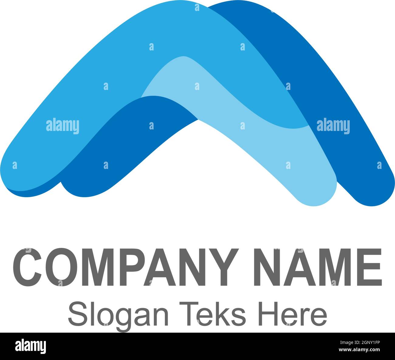 Boomerang logo icon illustration vector flat design template Stock ...